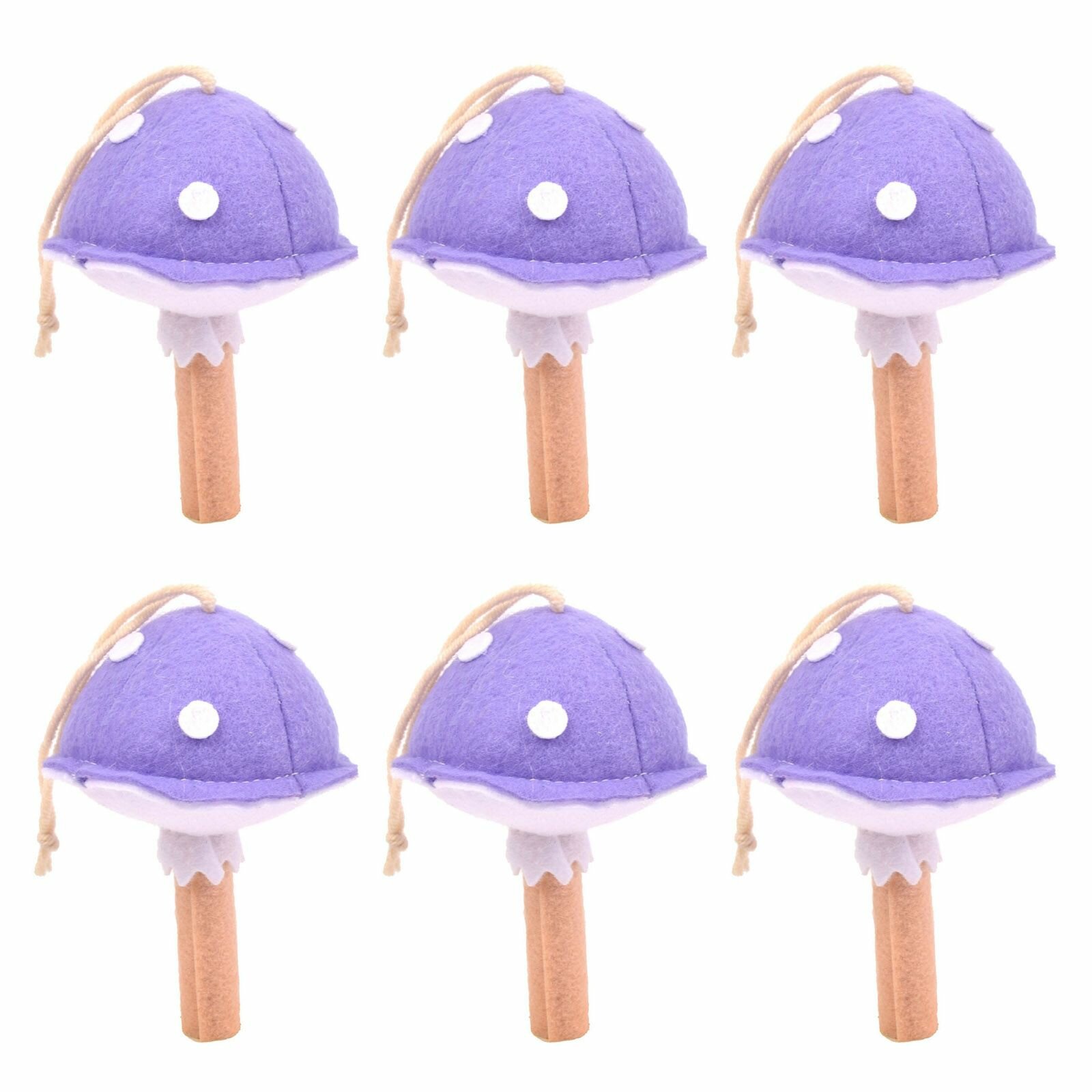 Шерстяные грибы для украшения комнаты упаковка из 6