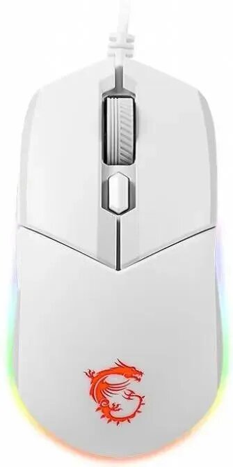 Мышь проводная MSI Clutch GM11, игровая, оптическая, USB, 5000dpi, белый [s12-0401970-cla]