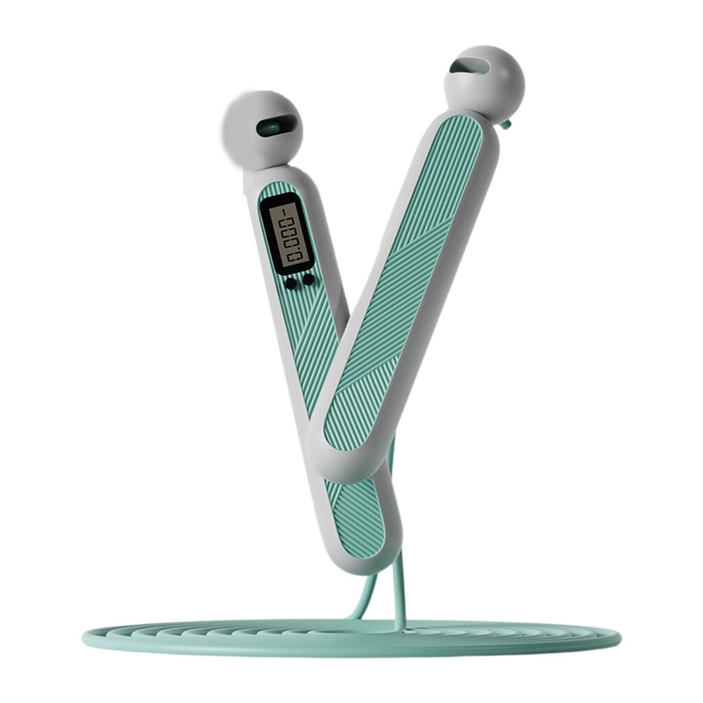 (1 шт.) Скакалка со счетчиком (новая)-Glacier Blue-длинная скакалка