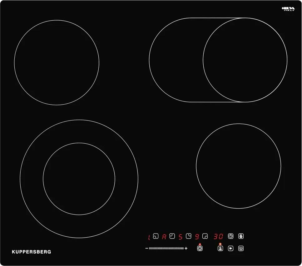 Электрическая варочная панель KUPPERSBERG ECS 627, Hi-Light, независимая, черный