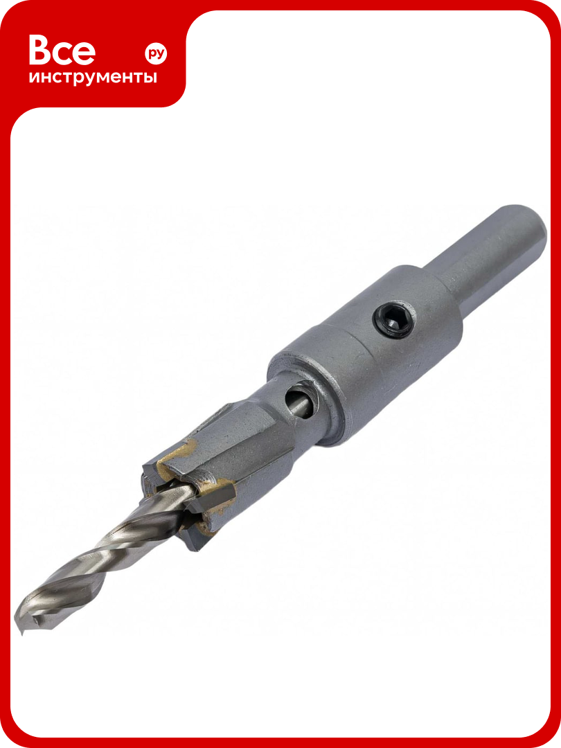 Комбинированное кольцевое сверло TCT 14x20 мм EUROBOOR THS.140, для сверления отверстий черных цветных металлах пластике