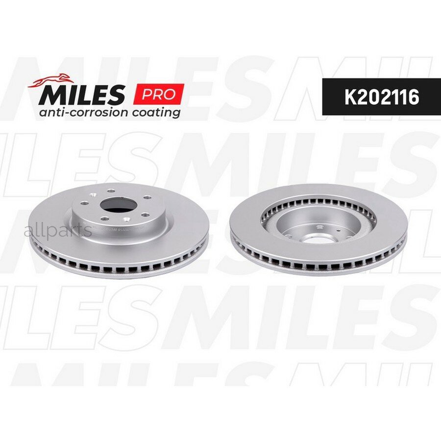 MILES K202116 Диск тормозной CHERY TIGGO (T11) / 03.02- / 1.8-2.0 -2.4/AT 06 - передний