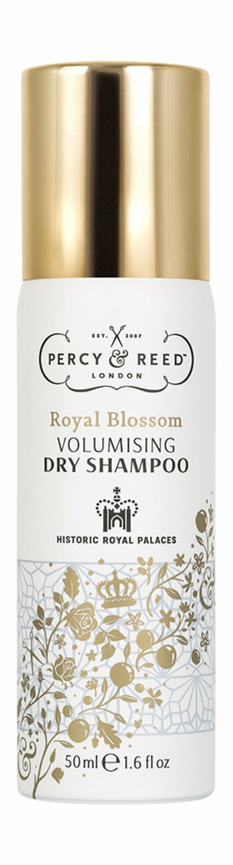 Percy Reed Royal Blossom Volumising Dry Shampoo Travel Size Очищающий сухой шампунь для придания объема волосам в мини-формате 50мл