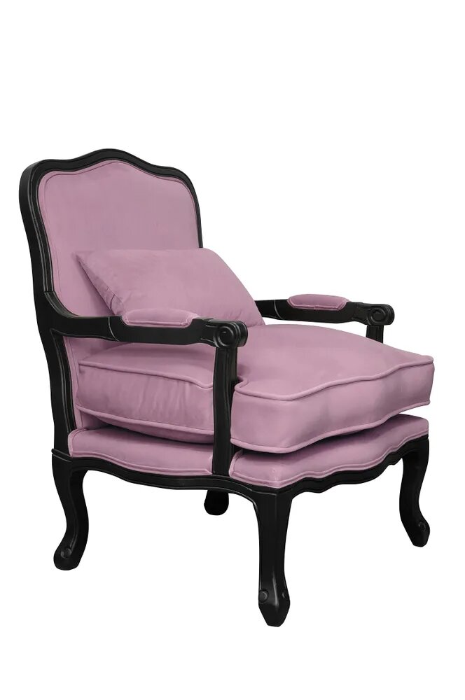 Кресло Mak-Interior "Nitro Pink v2", из массив дерева c подлокотниками