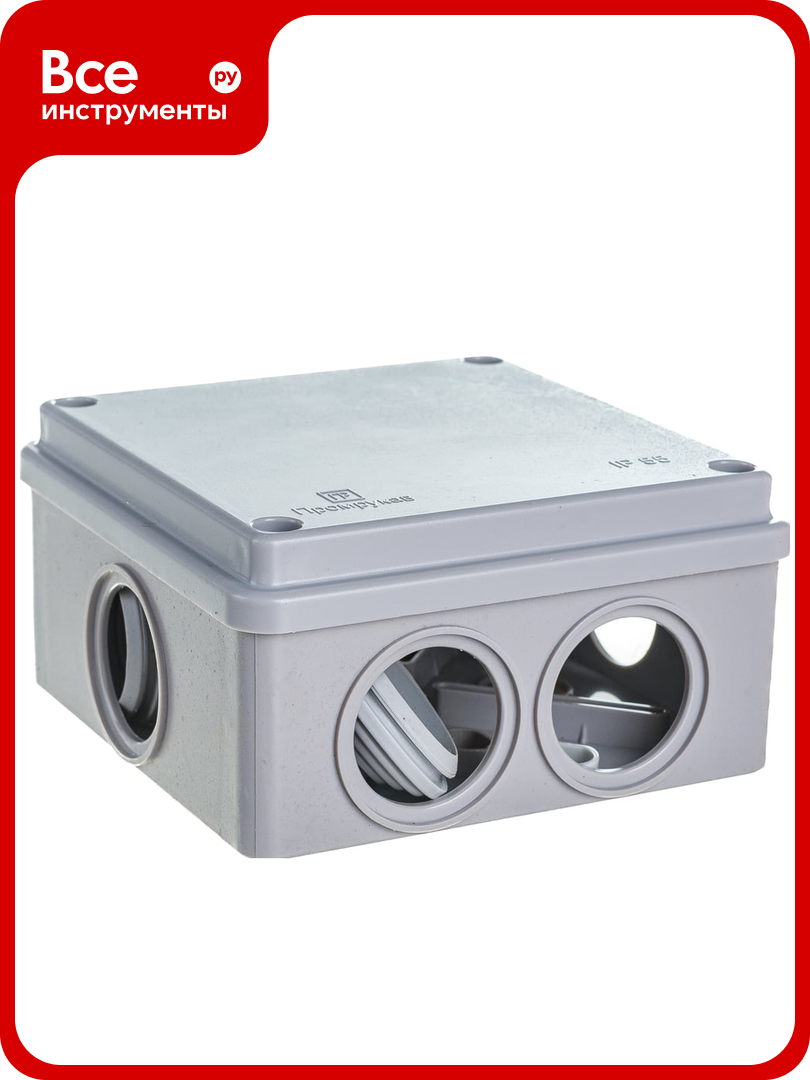 Распределительная коробка Промрукав для о/п безгалогенная HF атмосферостойкая 100х100х50 40-0305