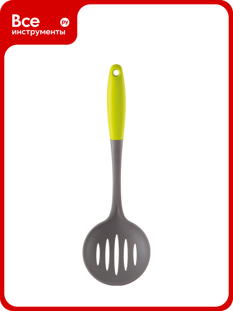 Шумовка Mallony Novita из нейлона с цветной ручкой из TPR 005427, для отделения жидкостей от продуктов