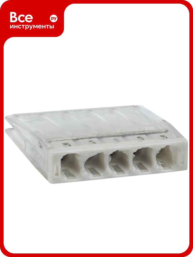 Строительно‑монтажная клемма EKF СМК 2273‑245, многоконтактная, негорючий пластик, алюминиево‑медное соединение