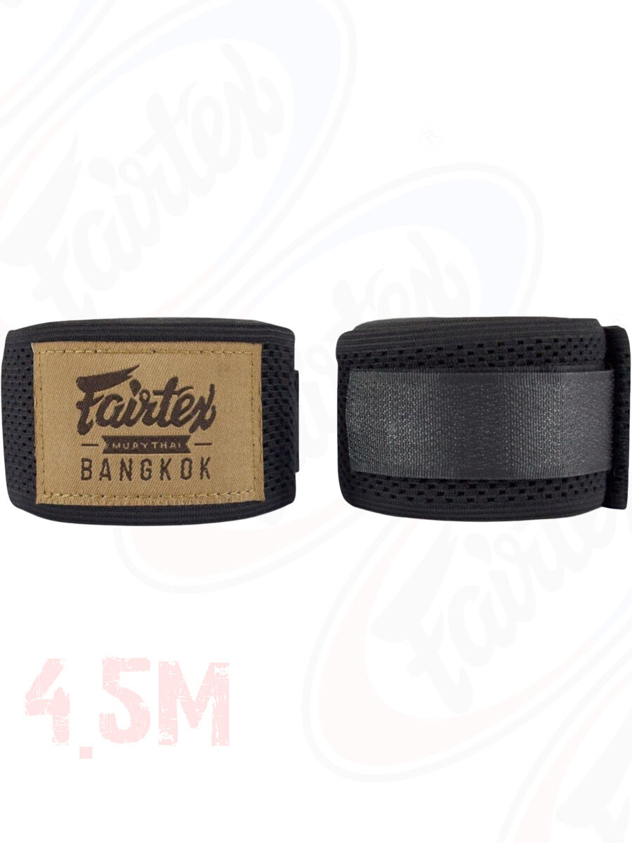 Эластичные бинты Fairtex для бокса тянущиеся HW4 Black 4.5 метра