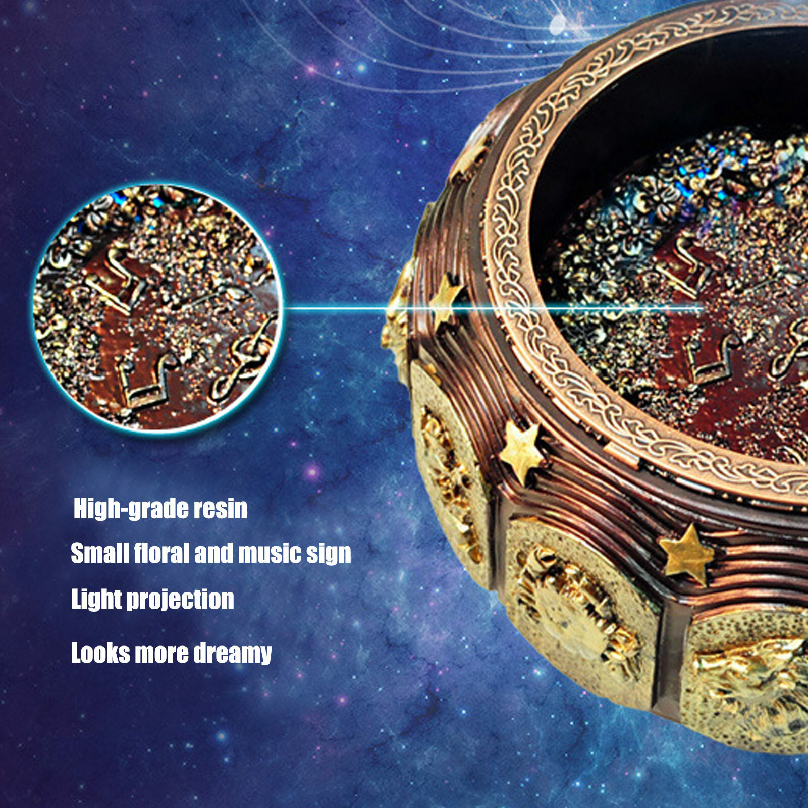 Музыкальная шкатулка, модное творчество, вращающиеся 12 созвездий, подарки на день рождения, медные рыбы, замок в небе
