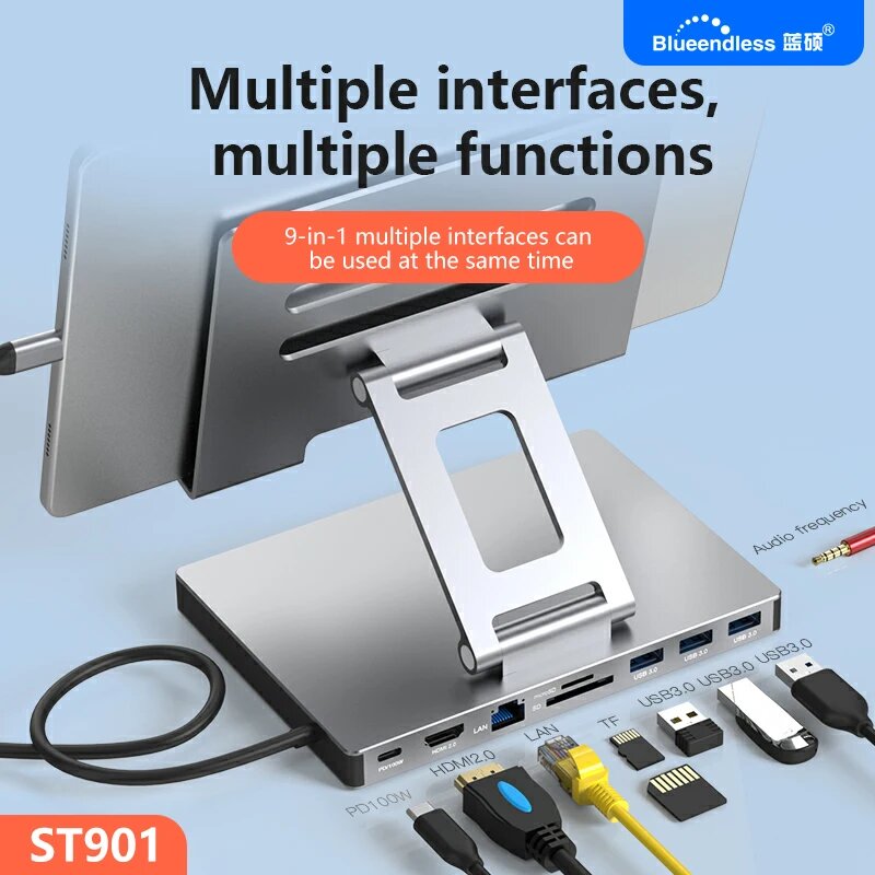 Blueendless Док-станция ST901 для iPad 9 в 1