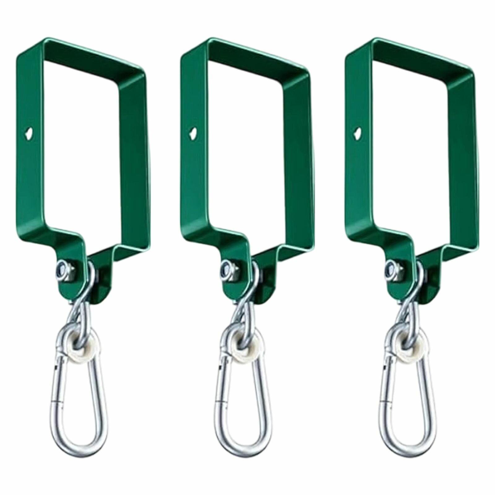 Прочные металлические крюки для качелей легко устанавливаются на дерево