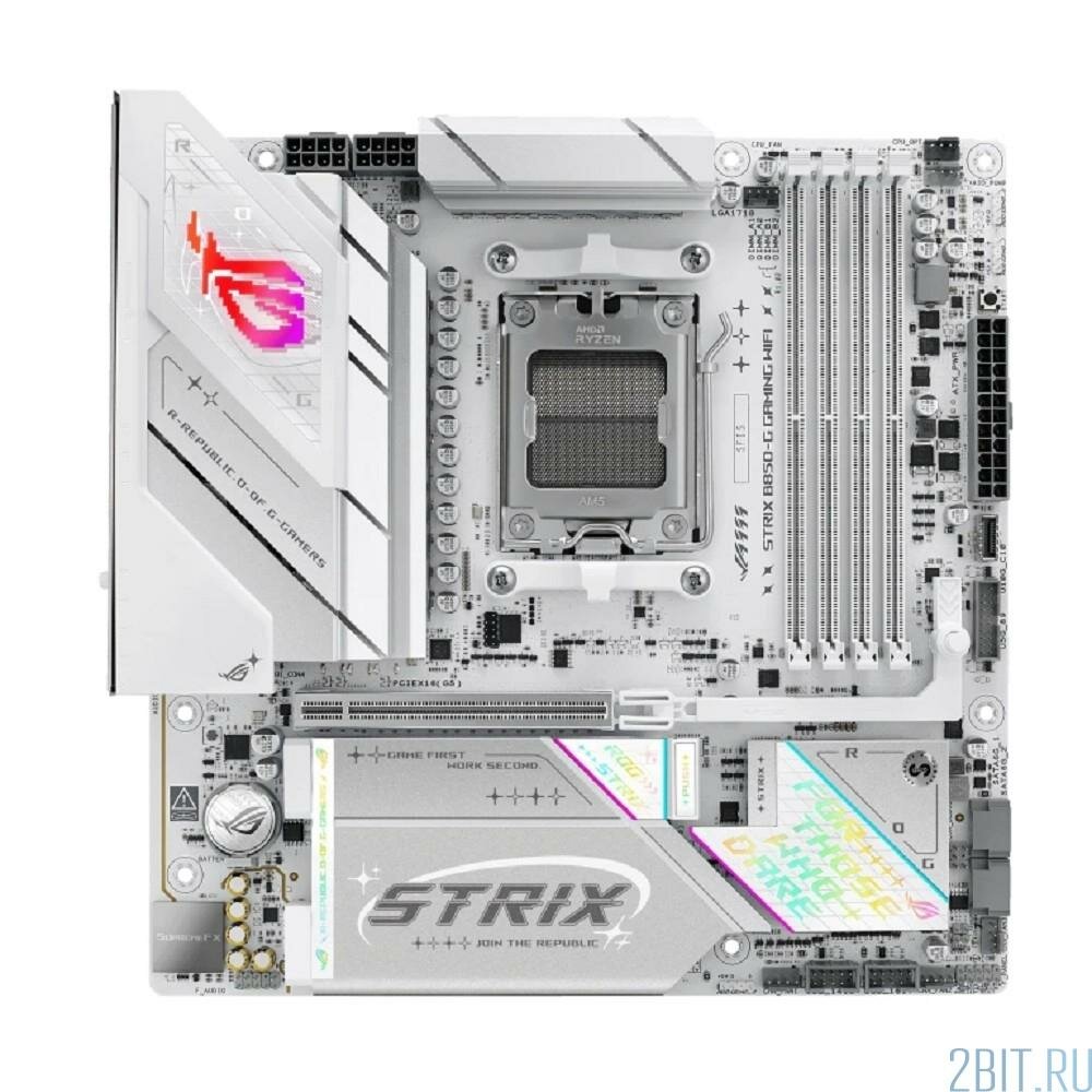 Материнская плата Asus ROG STRIX B850-G GAMING WIFI SocketAM5 AMD B850 4xDDR5 mATX AC`97 8ch(7.1) 2.5Gg RAID+HDMI+DP