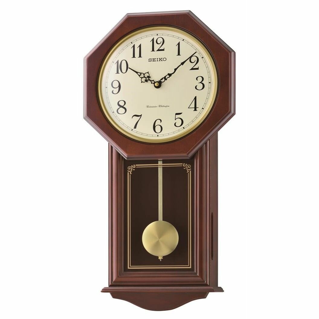 Настенные часы с маятником Seiko Quartz Wall Clock QXH076BN