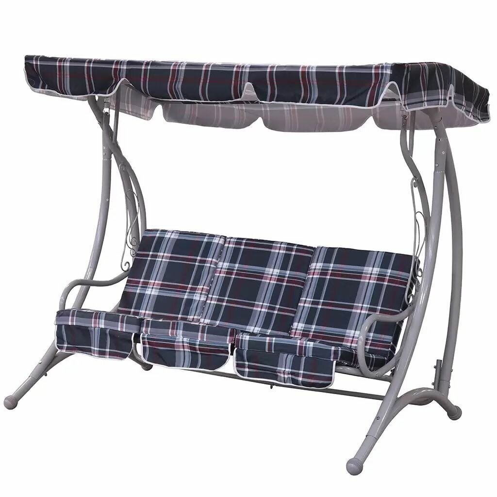 Качели садовые 3-местные, 240 кг, Green Days, серый