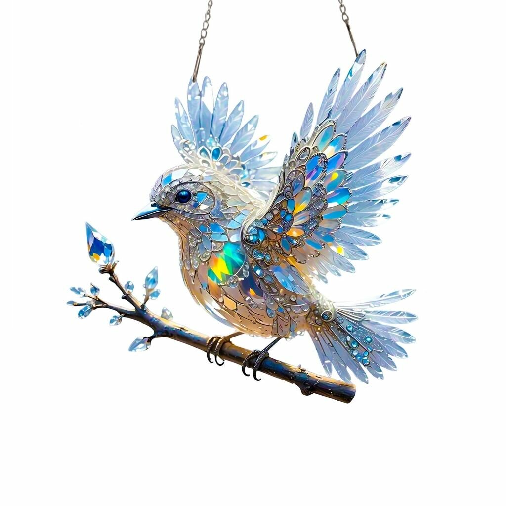 Витражи "Синяя птица" для дома, - 01