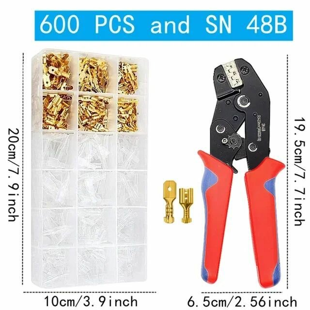 Обжимная Клемма в коробке, электрический разъем, U O-образная форма, клемма для сращивания 2.8 4.8 6.3 mm, соединитель провода, клещи для кабелей