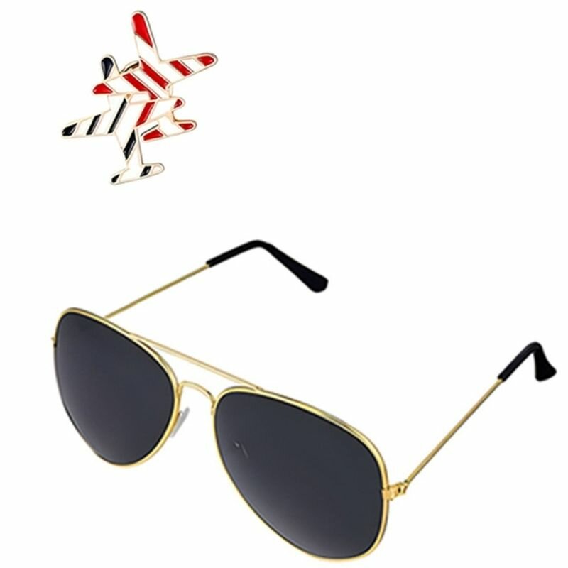 Праздничная вечеринка, косплей капитана и стюардессы, реквизит для косплея-брошь очков, комплект из 2 частей