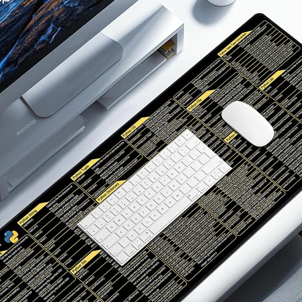 Высокоплотный водонепроницаемый коврик для мыши с печатными ярлыками для программирования и Excel, - 300x800x3 мм - Linux полный английский s