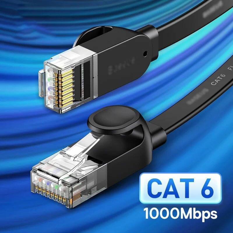 Кабель Ethernet Cat 6, плоский сетевой кабель Cat 6, сетевой соединительный кабель RJ45 для PS, ПК, модема, маршрутизатора. Распродажа