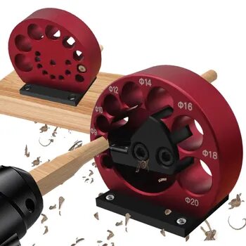 Набор для изготовления дюбелей с твердосплавным лезвием, регулируемый метрический от 8 мм до 20 мм, электрическая дрель для фрезерования круглого стержня дюбеля, Фрезерное устройство