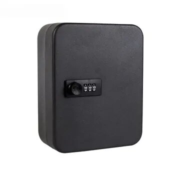 Ключница настенная "Большой Сейф / Шкаф с 3-значным кодовым замком для хранения ключей. Крепление и бирки в комплекте. изготовлен из высококачественной стали Д 20 см" с 20 крюч, 1 шт