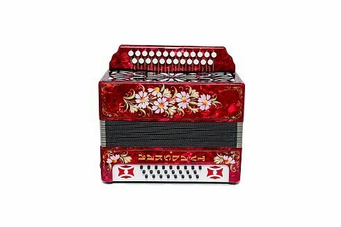 Тульская Гармонь G-21-C-RD Гармонь Тульская-301М 25х25-III с двумя ремнями, красная