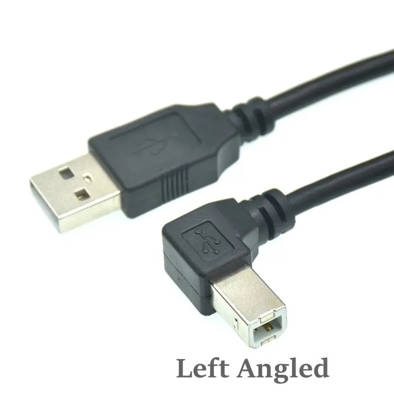 UXG USB кабель 2.0 A-B 90 градусов 1.5 м 1 м, Left