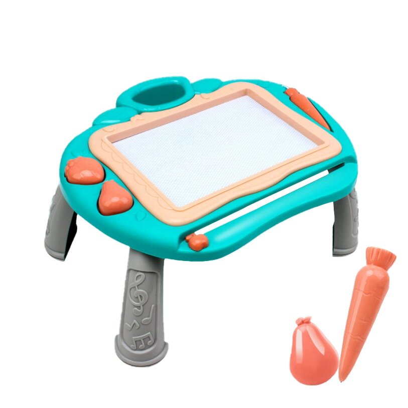 Детский магнитный стенд для граффити, цветная монтажная доска Hanriting, многоразовая четырехногая монтажная доска, зеленая