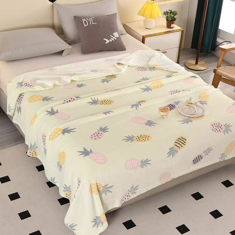 IKEA Зимние одеяла из снежинок, загустевший молочно-коралловый бархат, чехлы для диванов, одеяла, офисные шали