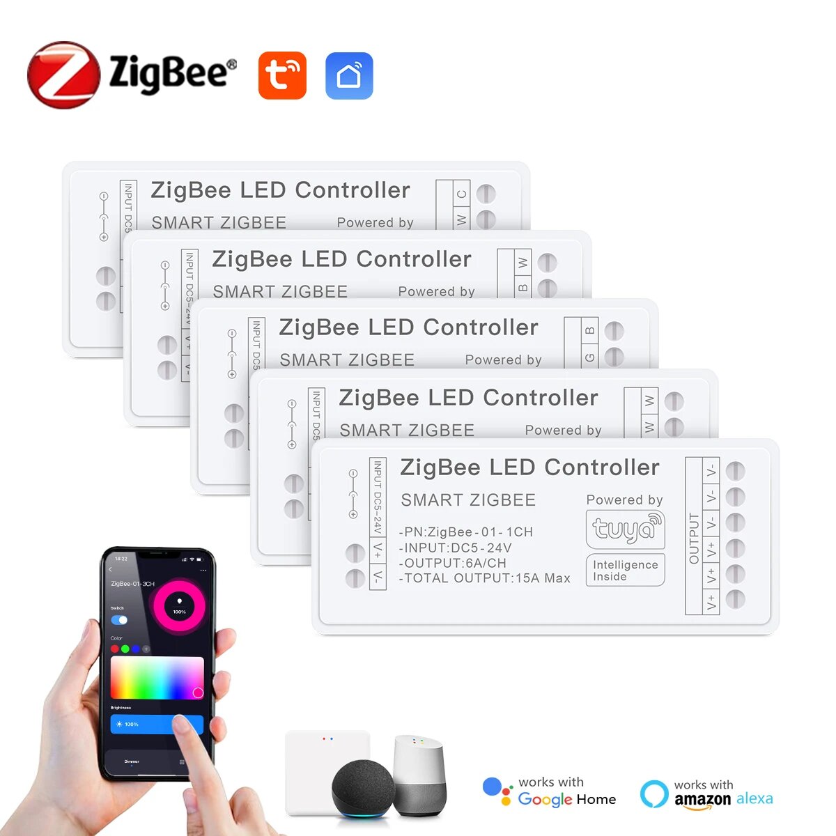 Zigbee Dual White (CCT) LED Контроллер — фото 1