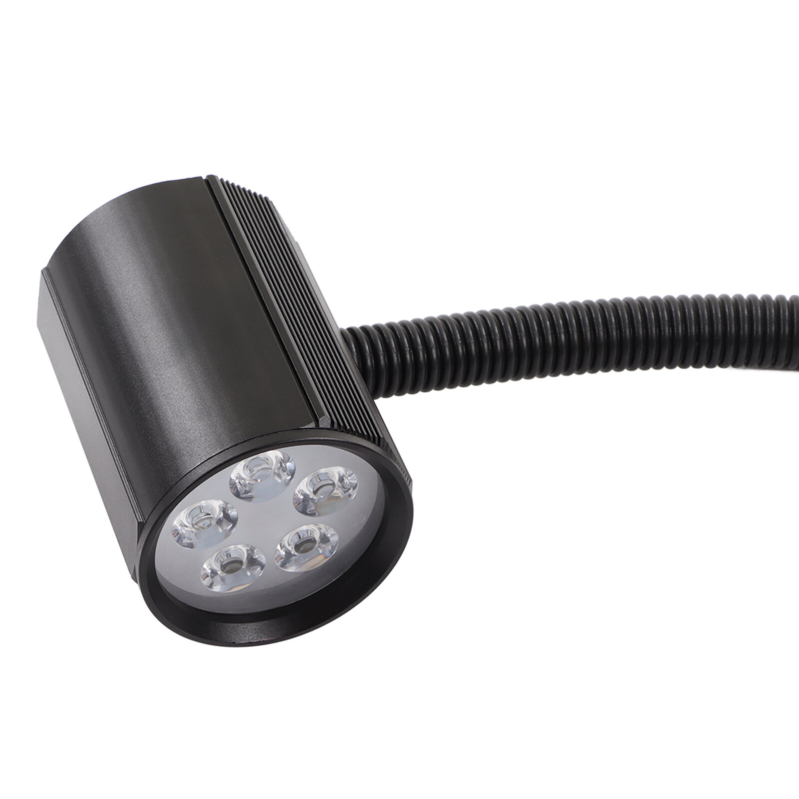 Светодиодный рабочий фонарь для станков, яркий, гибкий, 450 лм, водонепроницаемый, на гибкой стойке, для токарных станков, вилка стандарта США, 100 240 В, 5 Вт, белый