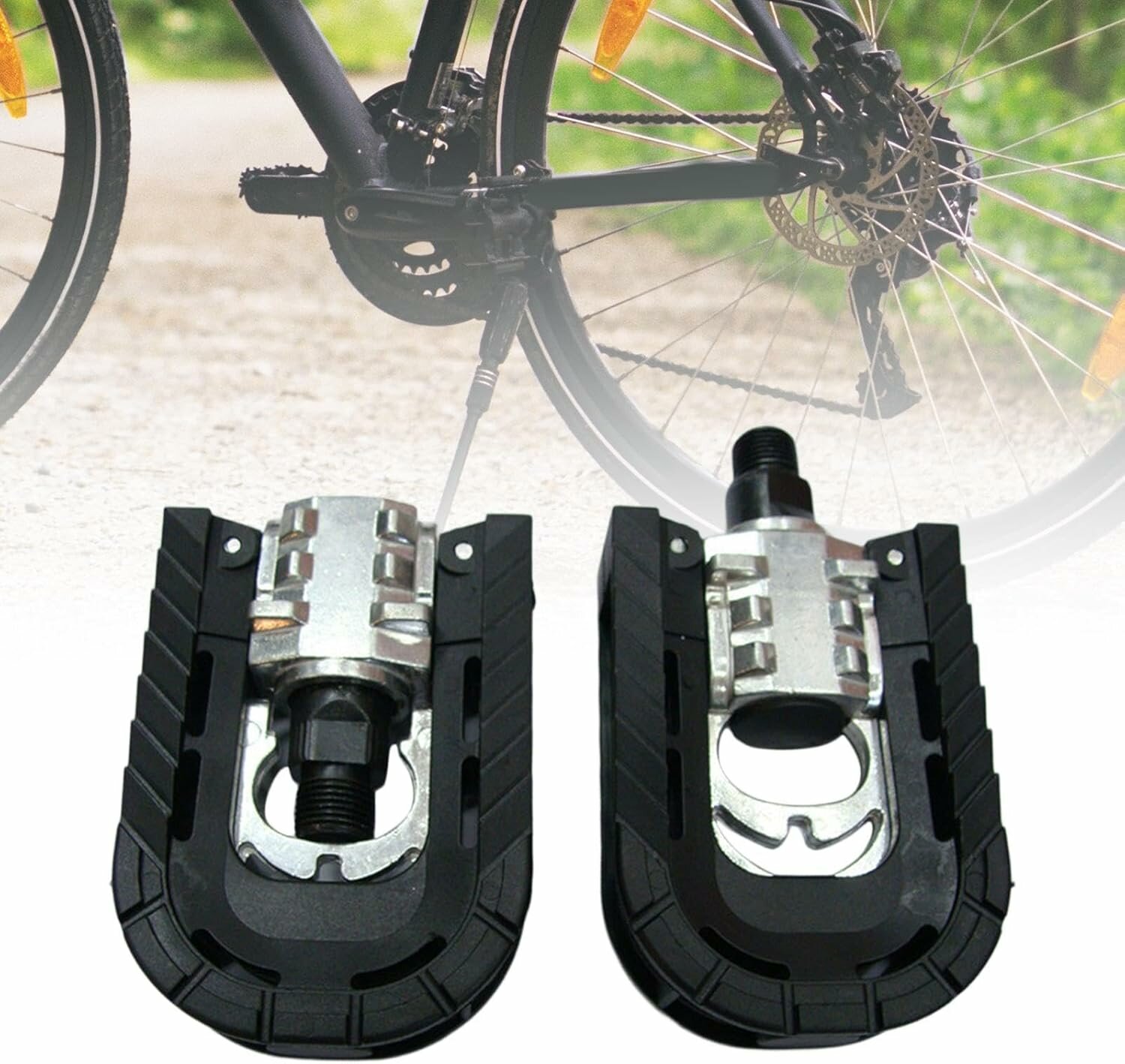Легкие, складные педали для велосипеда.