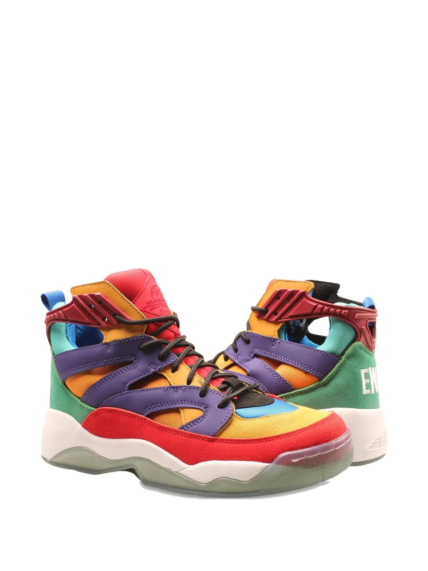 Кроссовки EWING Multicoloured cut-out trainers, размер 8, orange — фото 1