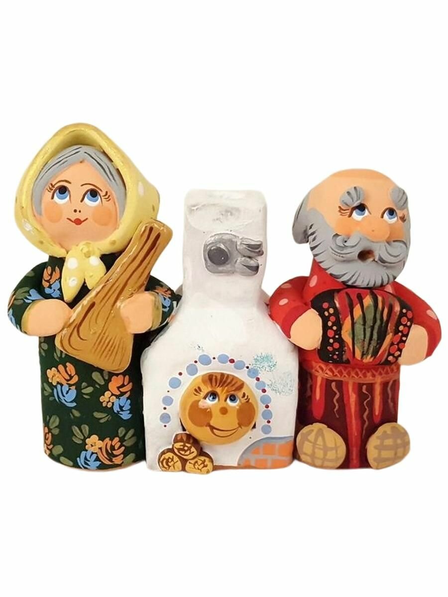 Печь малая - Колобок-2, Ковровская глиняная игрушка, ручная авторская работа