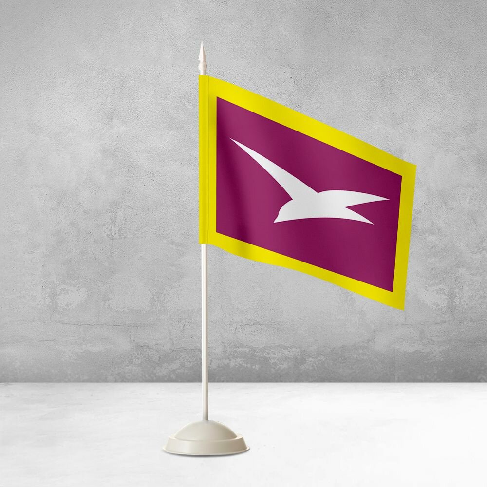 Настольный флаг Чехова на пластиковой белой подставке