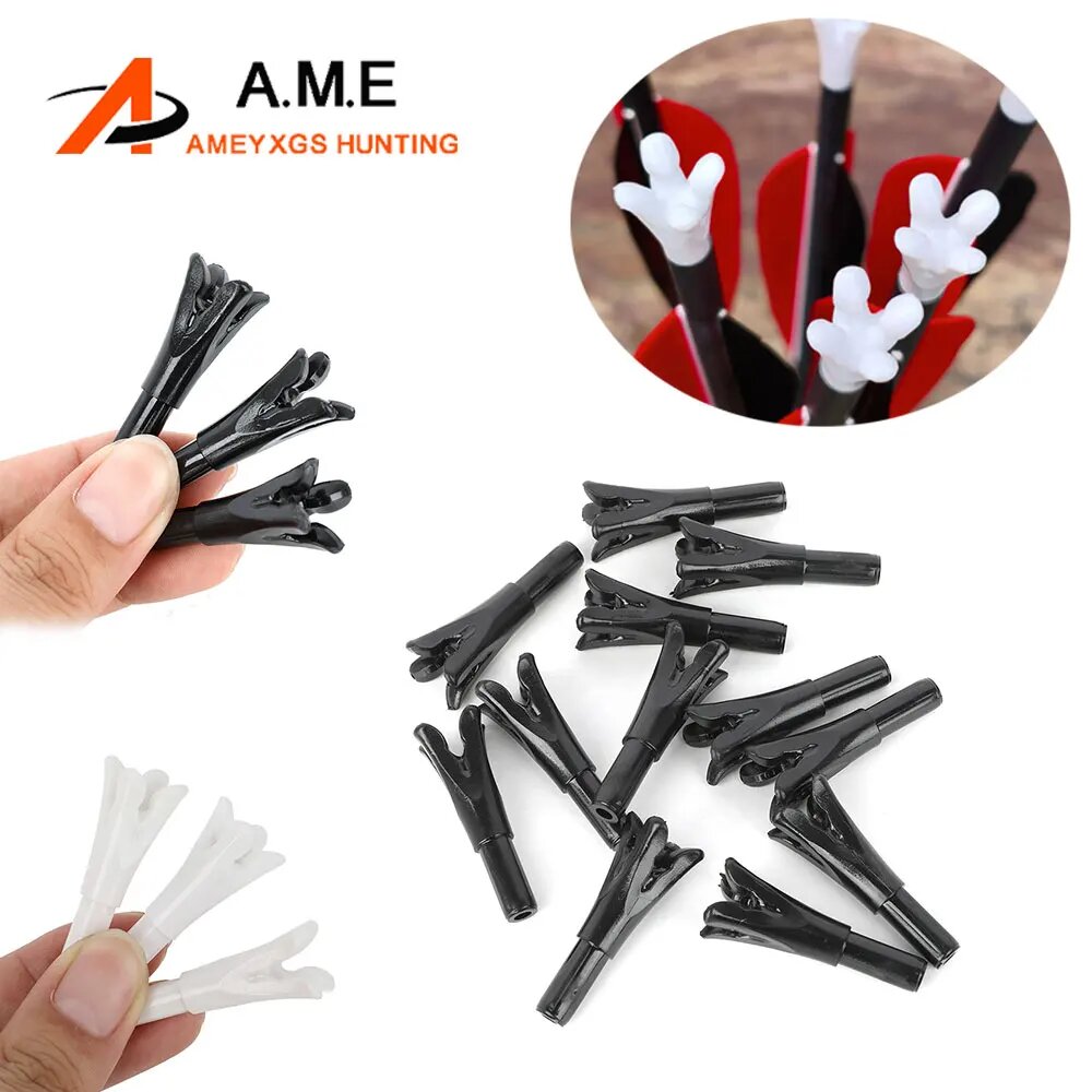 Пластиковые вставки для стрел AMEYXGS 6/12/18/24 шт. 6 pcs Black