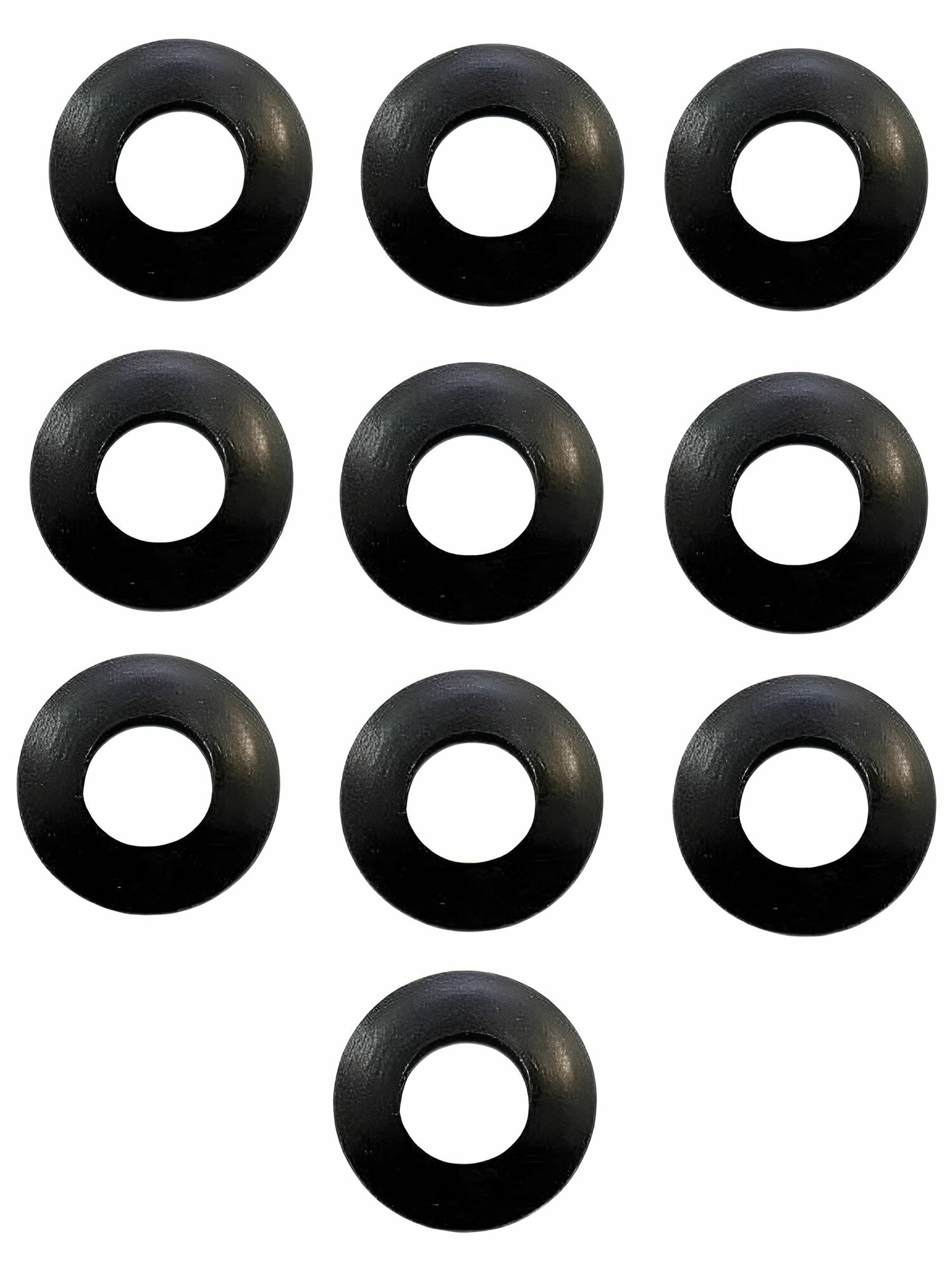 Втулка проходная резиновая внутренний диаметр 8мм, (8х14х10х6х2) черная - 10 штук