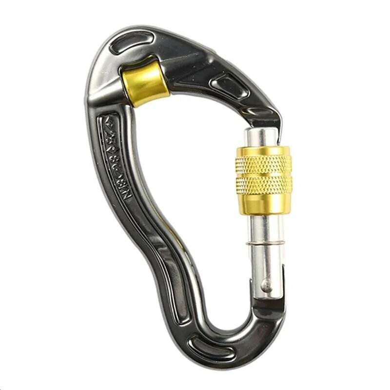 Карабин альпинистский 25кН, с роликом, алюминиевый сплав, жёлтый