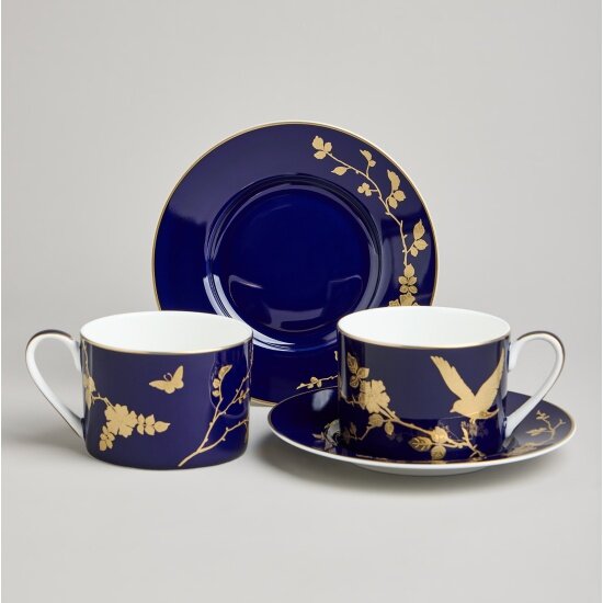 Чайный набор Lefard "golden birds", на 2 пер. 4 пр. 240 мл.
