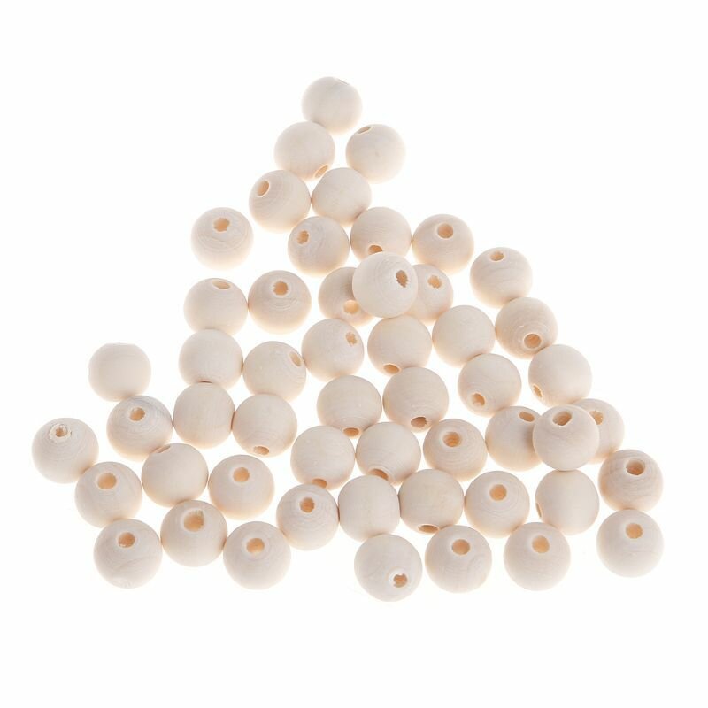 50 шт, деревянная игрушка из бисера для кусания попугая-12 мм