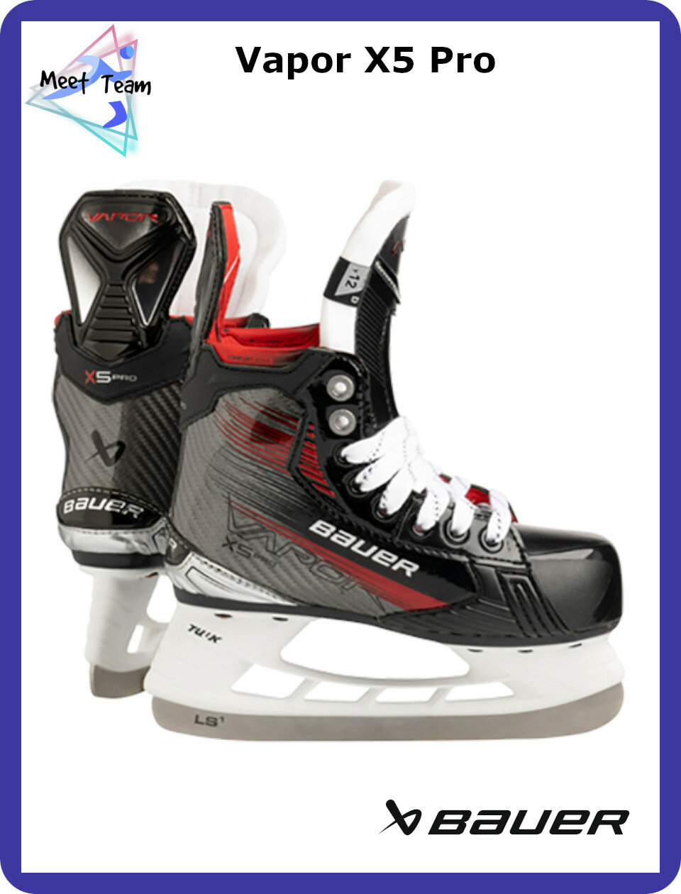 Коньки хоккейные BAUER Vapor X5 Pro S23 YTH ,12.0 / D