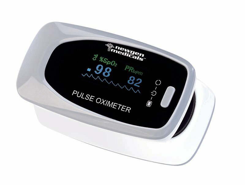 Newgen Medicals Кислородный метр: Медицинский пальцевый пульсоксиметр с цветным ЖК-дисплеем, высокая точность (пальцевый кислородный метр).