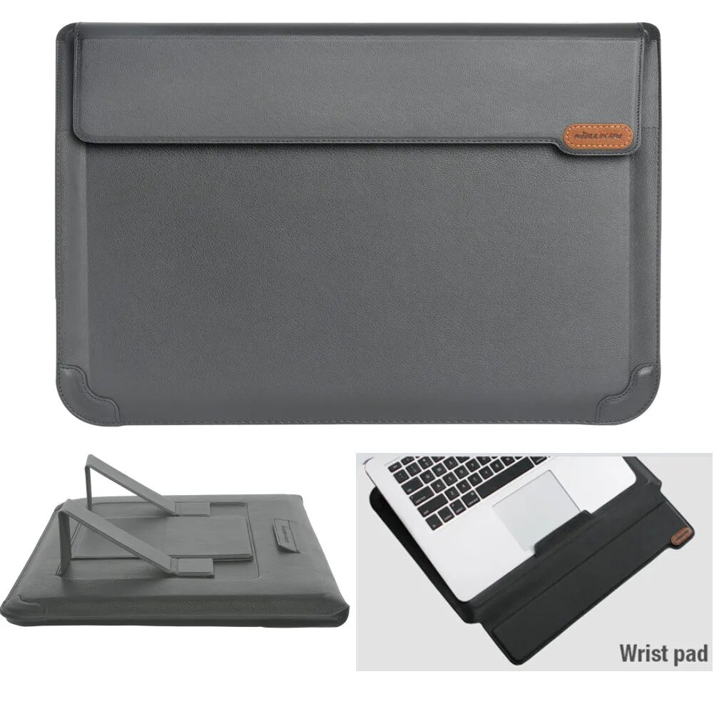 NILLKIN сумка для ноутбука 15-16 дюймов искусственная кожа 16inch-40X29CM, Gray