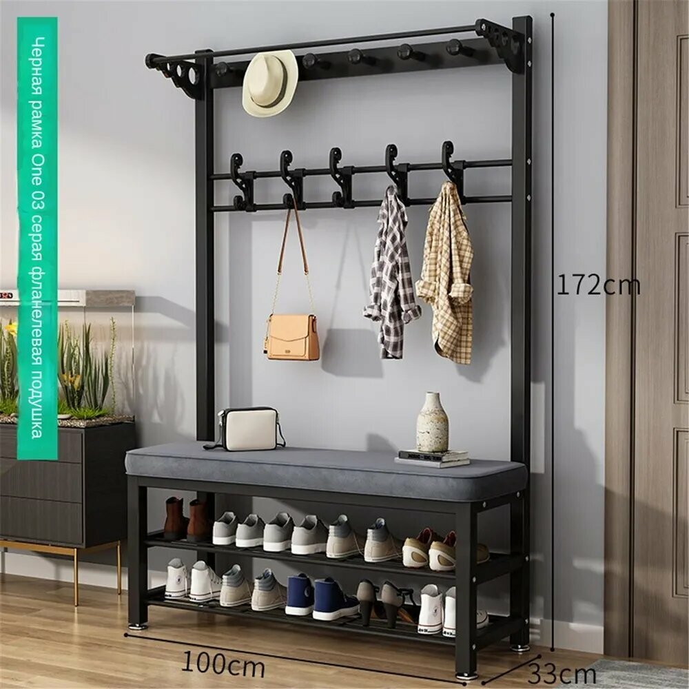 Комплект прихожей, черный，100*33*172cm