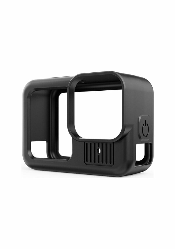 Черный силиконовый защитный чехол для Gopro Hero13 с ремешком на запястье и крышкой объектива. Черный.