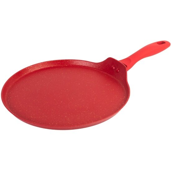 Сковорода блинная Dlk 30х1,5 см с АПП, цвет: красный/золотой, арт. 5000-RD/GD-30.