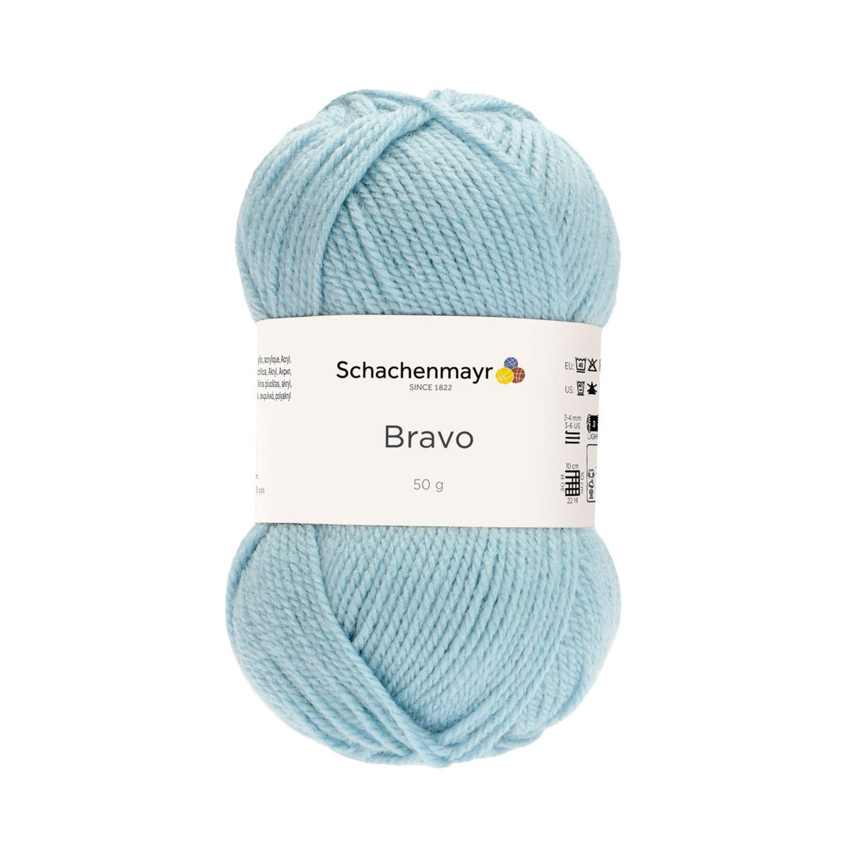 Bravo /Браво/ пряжа Schachenmayr Originals, MEZ, 9801211 (08384, eisblau (ледяной голубой), голубой)