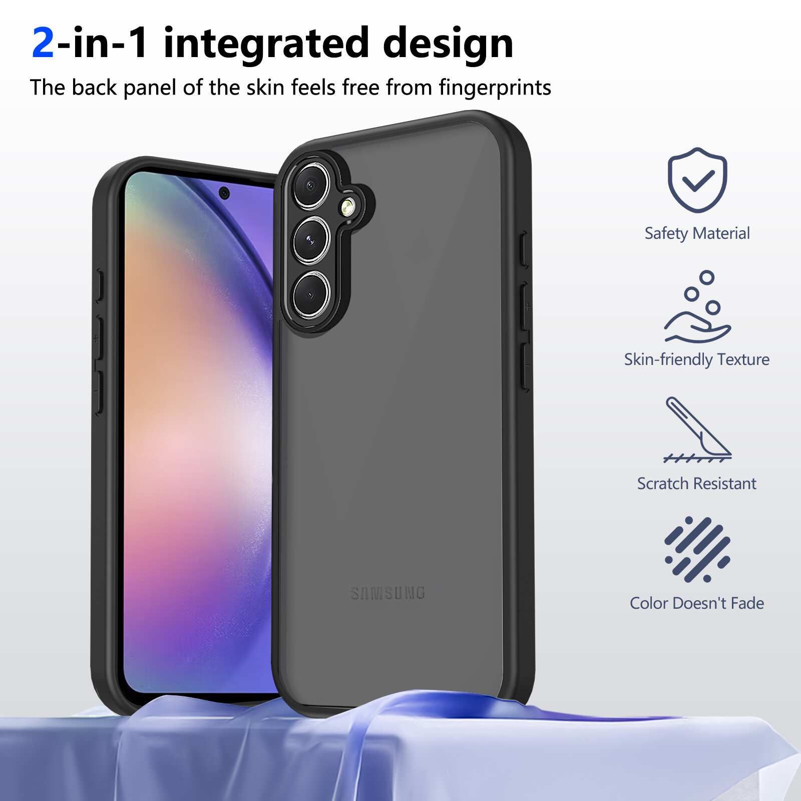 Чехол для Samsung Galaxy M55 5G / Samsung Galaxy C55 / Samsung Galaxy F55, глянцевая поверхность, чехол-кардиомонитор, пластик, защита камеры, ударопрочный, Samsung, Samsung Galaxy M55 5G, black