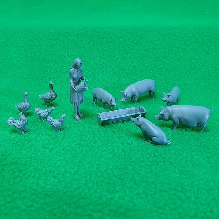 6012 Набор фигурок "Сельский двор", 1:35, СВ Модель