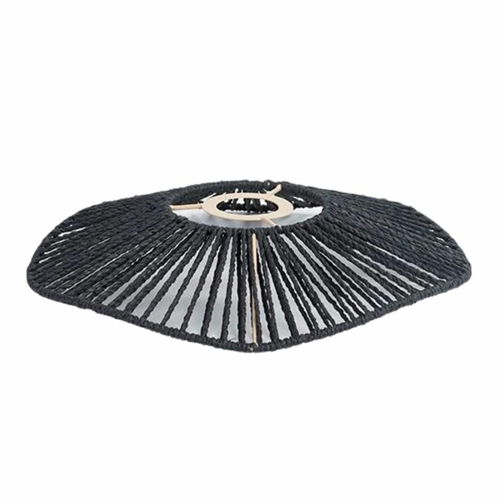 (1шт) Абажур из бумажной веревки-черный